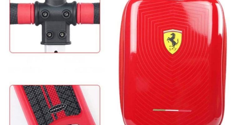 Ferrari - Kids 3 Wheels Scooter with a Detachable Luggage - Toys 4 You