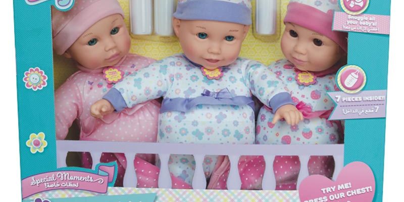 Baby Amoura - Hayati Lovable Triplets Doll Set - 14 Inch - Toys 4 You