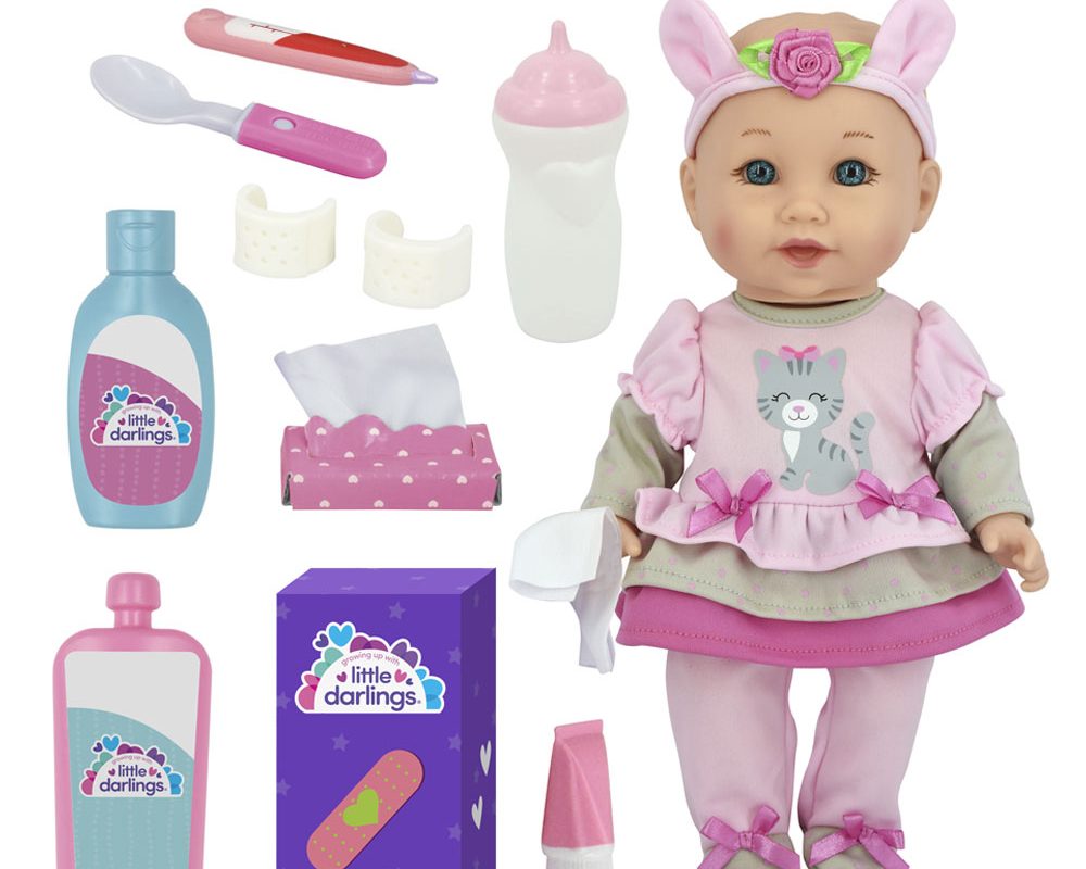 Baby Maziuna - Little Darlings Get Well Soon Doll 15Pcs - Toys 4 You