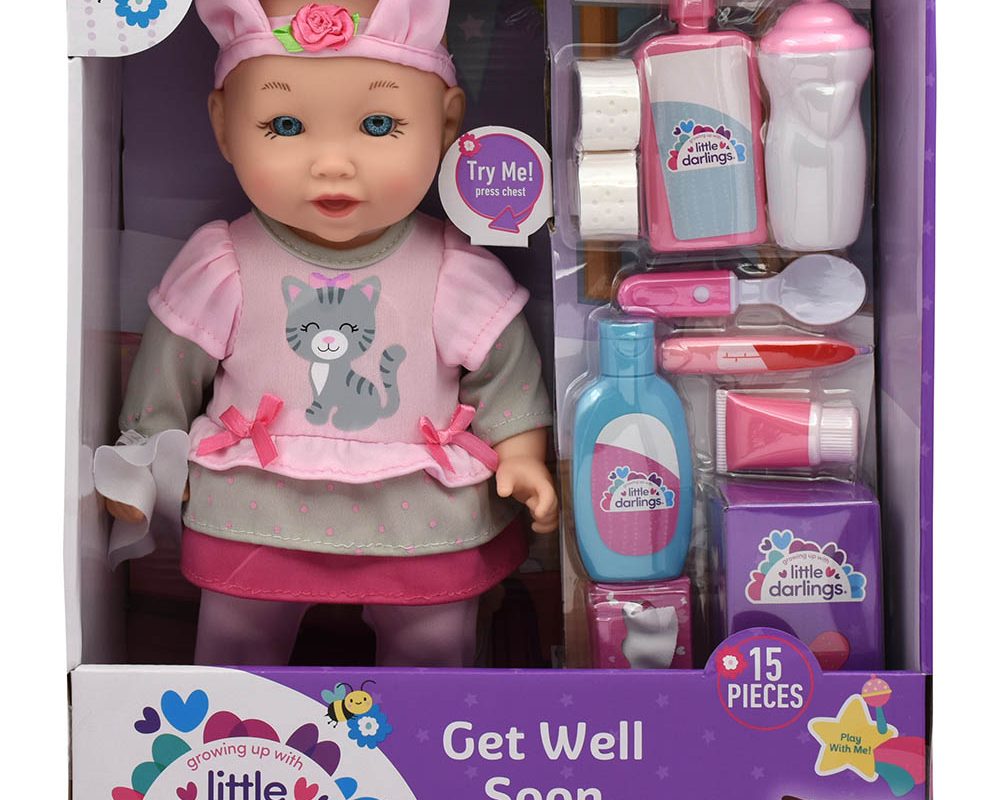 Baby Maziuna - Little Darlings Get Well Soon Doll 15Pcs - Toys 4 You