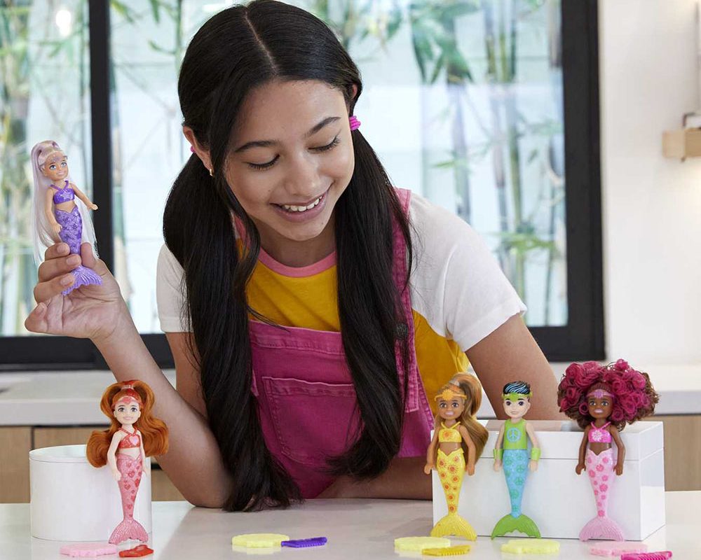 Barbie - Color Reveal Rainbow Mermaids Chelsea Assorted 1pc - Toys 4 You