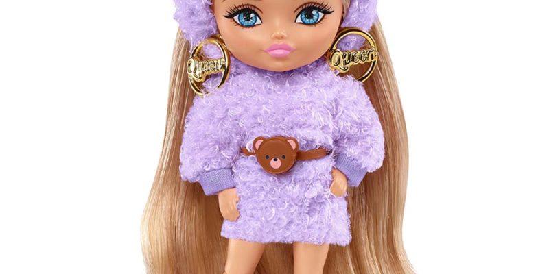 Barbie - Extra Mini Doll - Blonde Pigtails Purple - Toys 4 You
