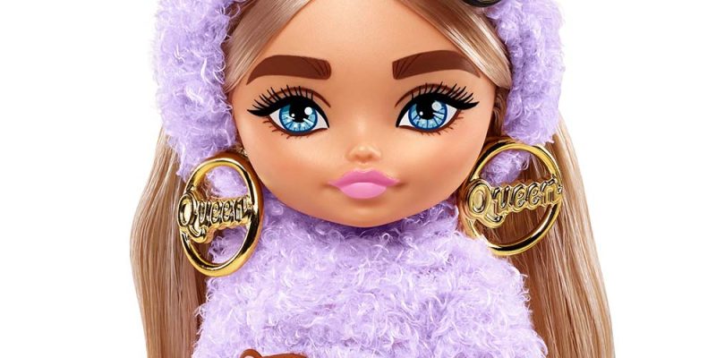 Barbie - Extra Mini Doll - Blonde Pigtails Purple - Toys 4 You