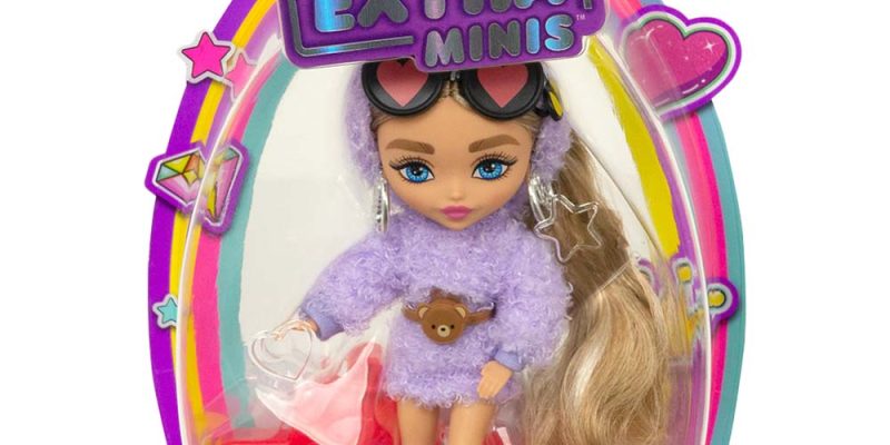 Barbie - Extra Mini Doll - Blonde Pigtails Purple - Toys 4 You