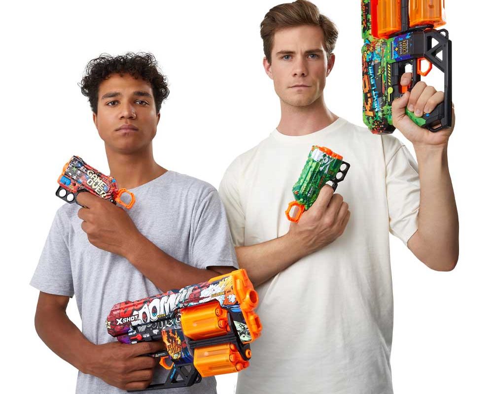 X-Shot - Skins Double Dread Double Menace Dart Blaster Combo Pack ...