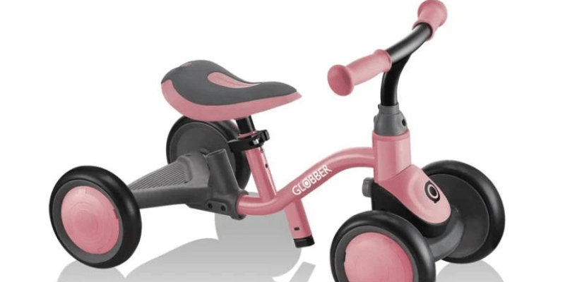 Globber - Learning Bike Deluxe 3 In 1 Pastel Pink - Toys 4 You