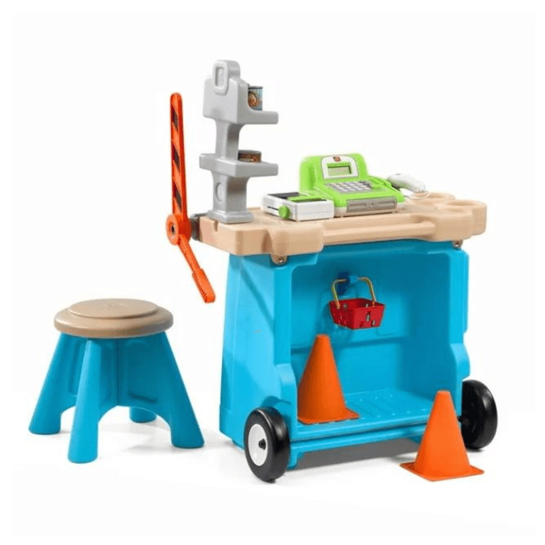 Step2 - Stop & Go Market Toddler Blue Kids Plastic Playset with ...